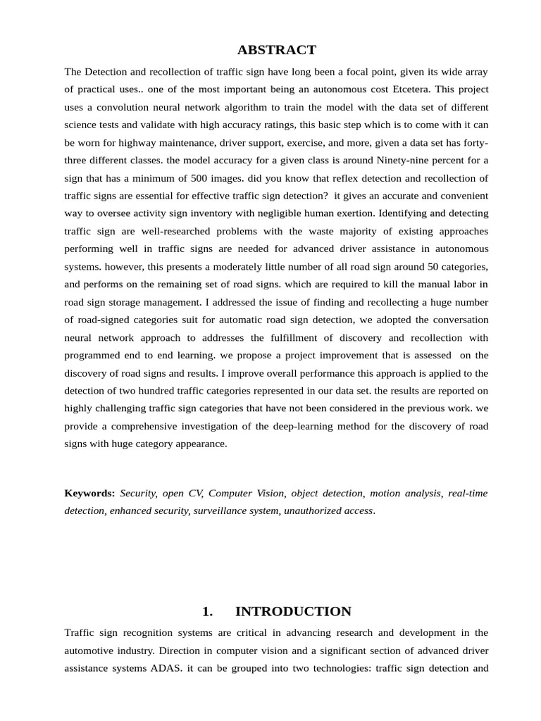 Traffic Sign Detection Pdf