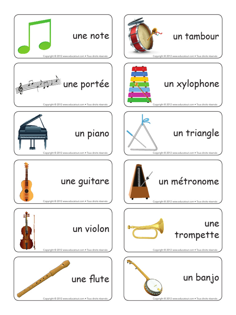 Vocabulaire Musique | PDF