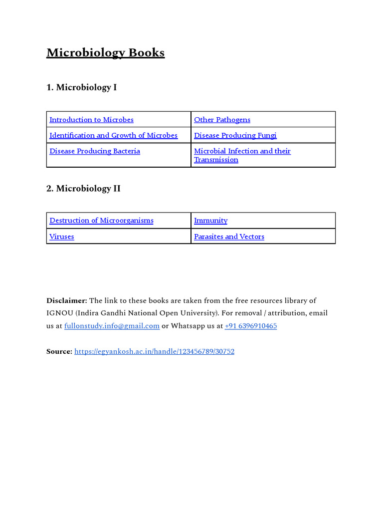 Microbiology Books | PDF