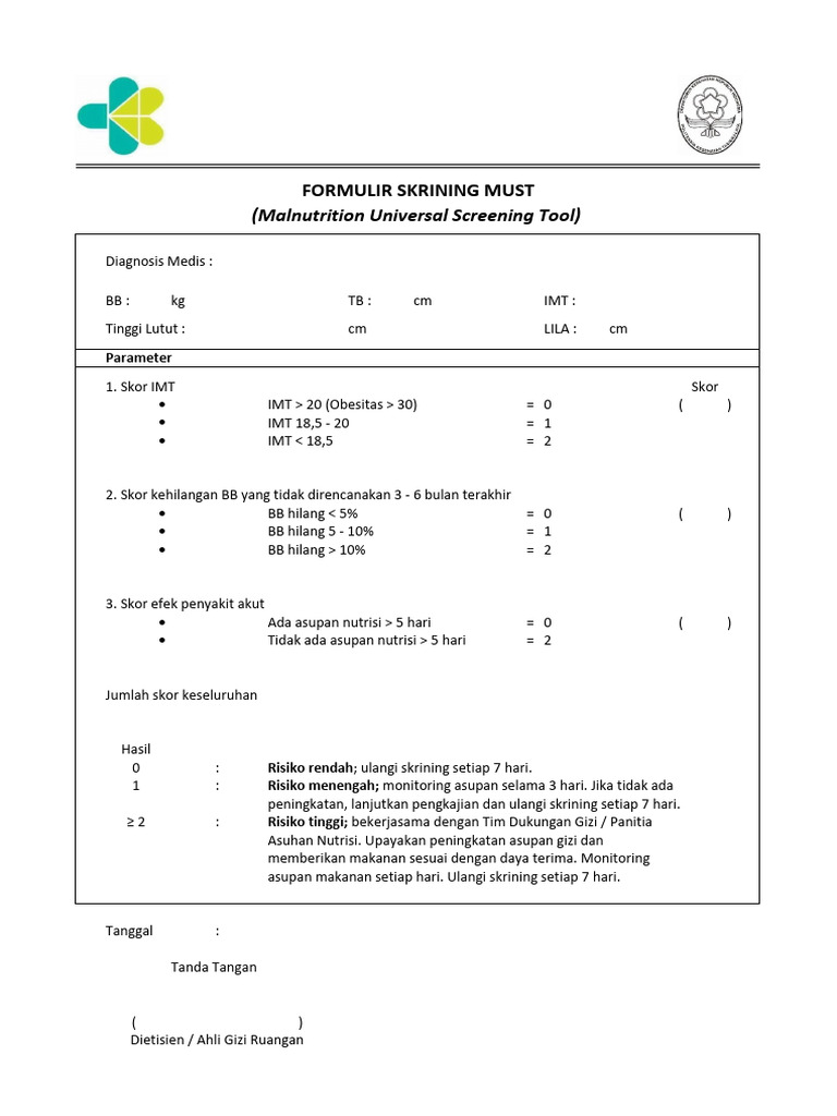2. FORM SKRINING MUST-1 | PDF