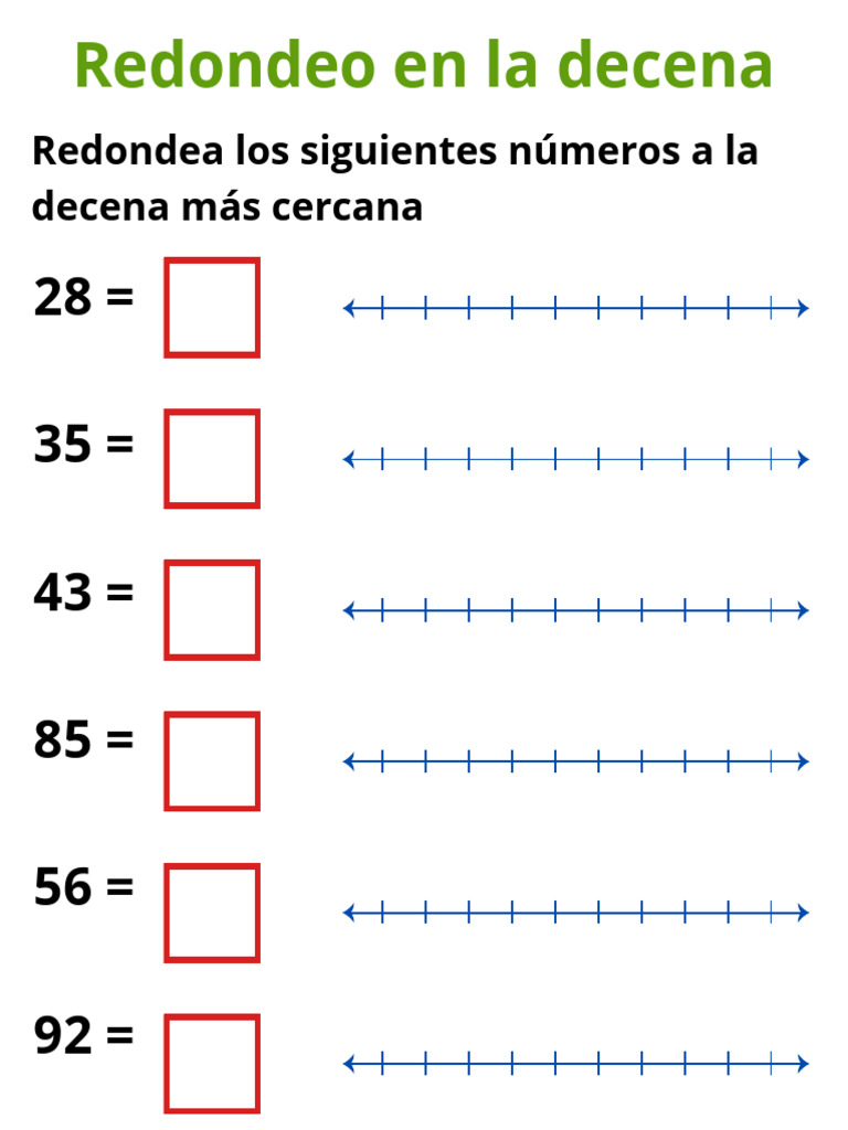 Redondeo en La Decena | PDF