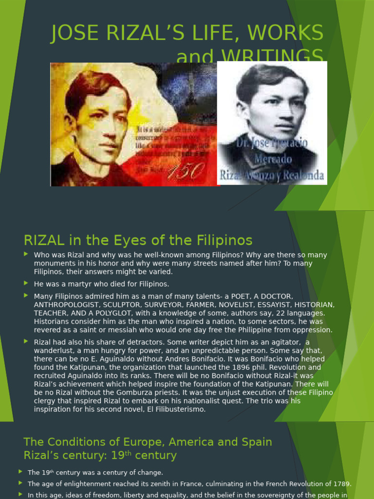 JOSE RIZAL'S LIFE, WORKS and WRITINGS | PDF