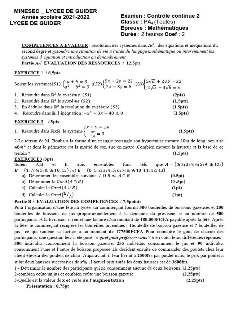 Cc2 Pa Lycee Guider 2021-2022 | PDF