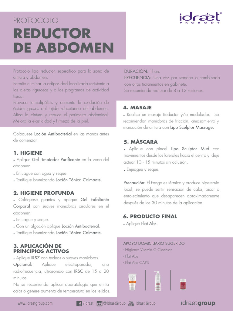 Protocolo Reductor de Abdomen Efectivo | PDF | Tejido adiposo