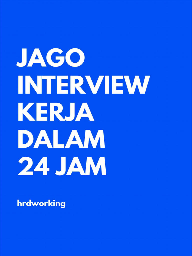 Buku Jago Interview Kerja by Hrdworking | PDF