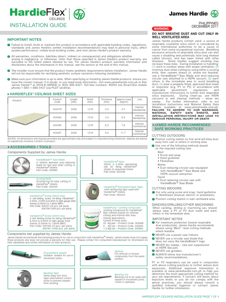 HardieFlex Ceilings Installation Guide - Web - 2018 | PDF