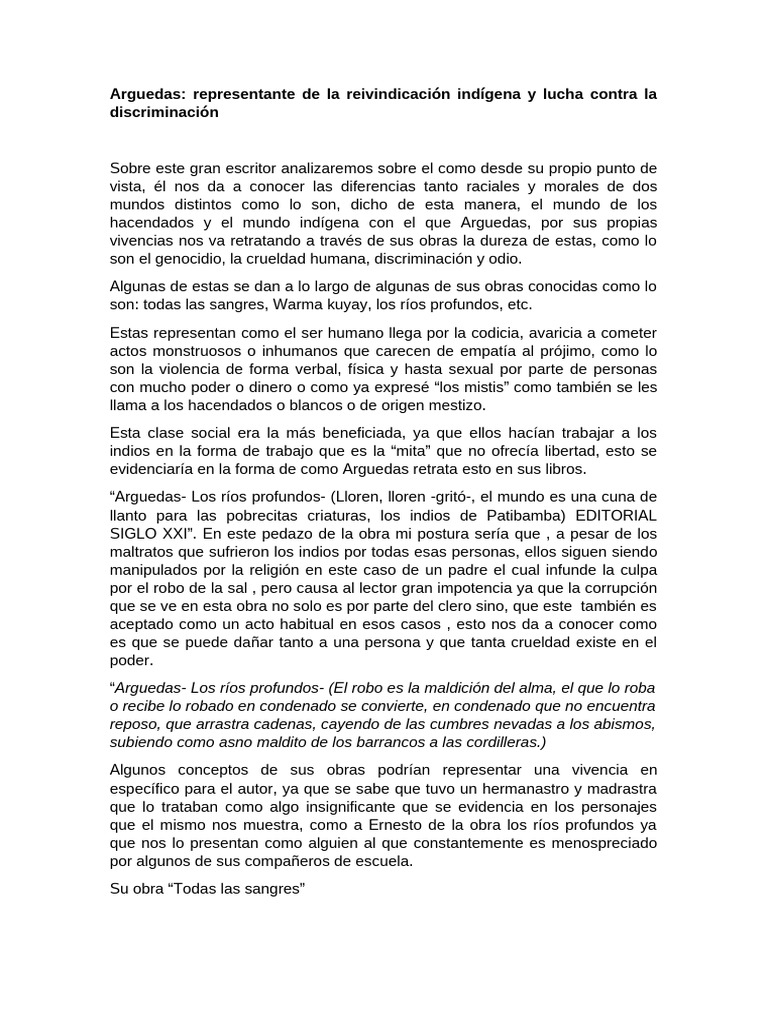 Arguedas | PDF
