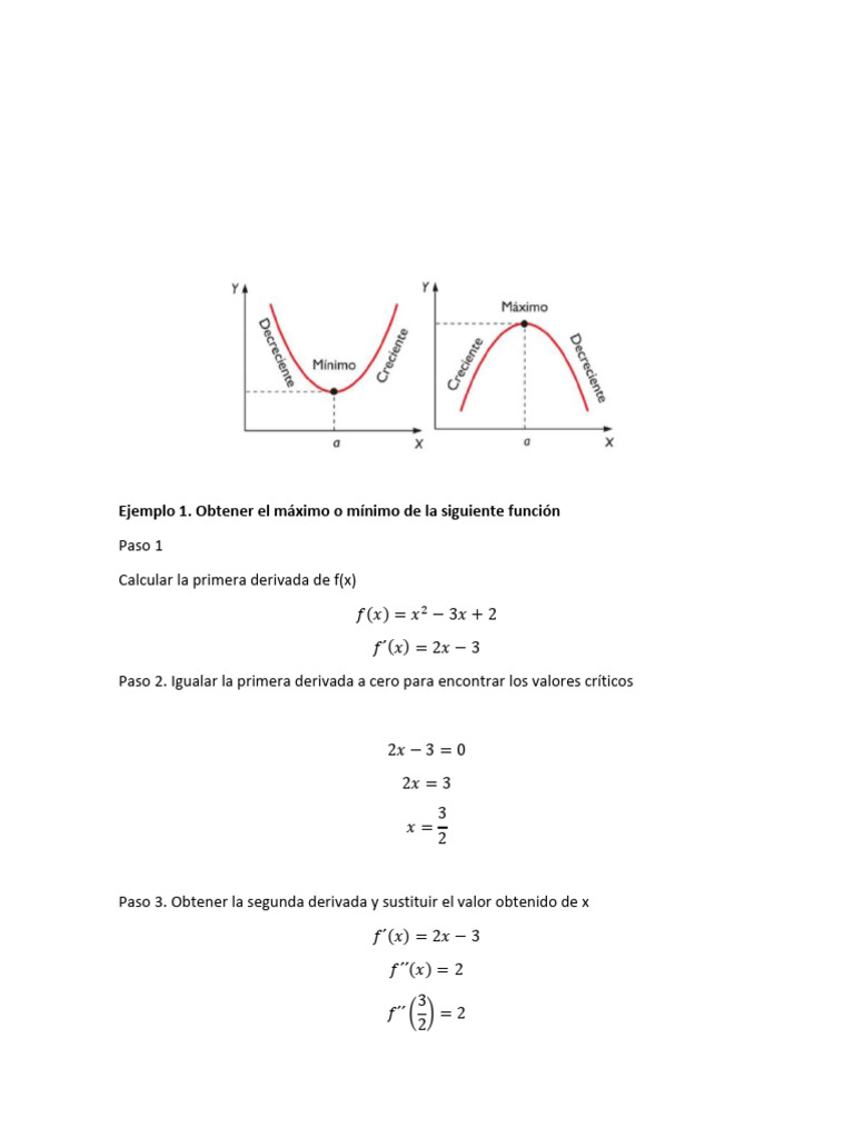 Apunte 17. Maximos y Minimos de Una Funcion | PDF | Función ...