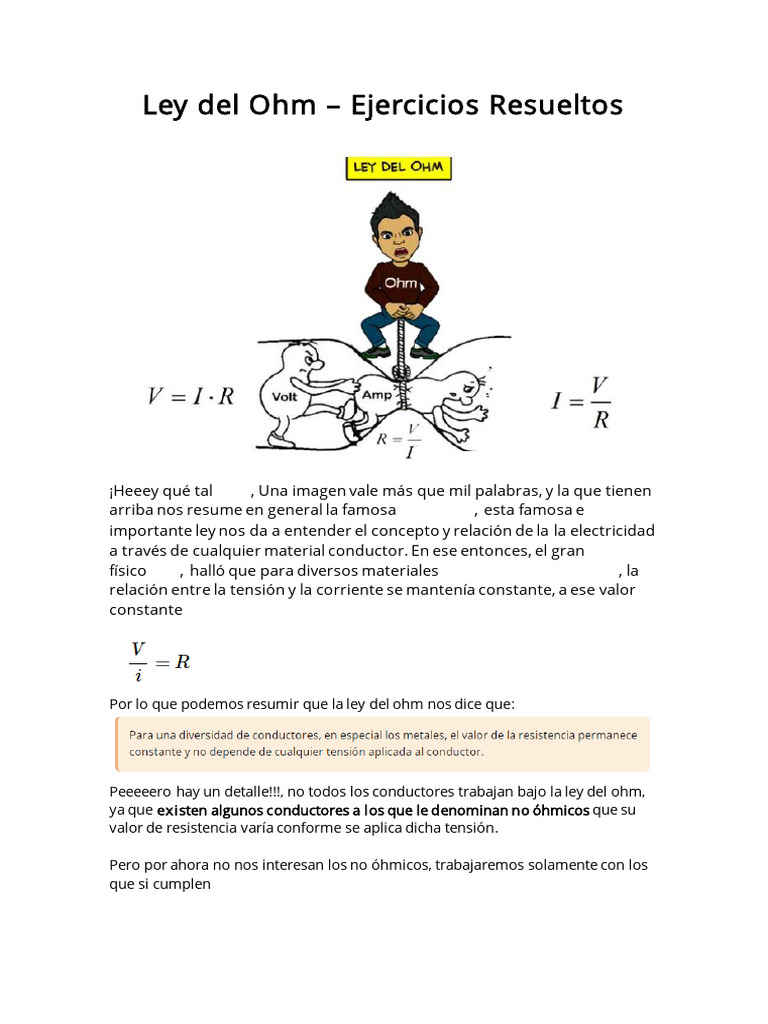 Ley Del Ohm | PDF