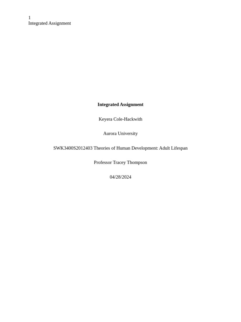 Integrated Assignment | PDF