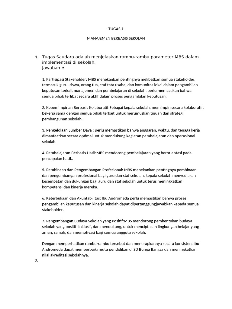 Tugas 1 MBS | PDF