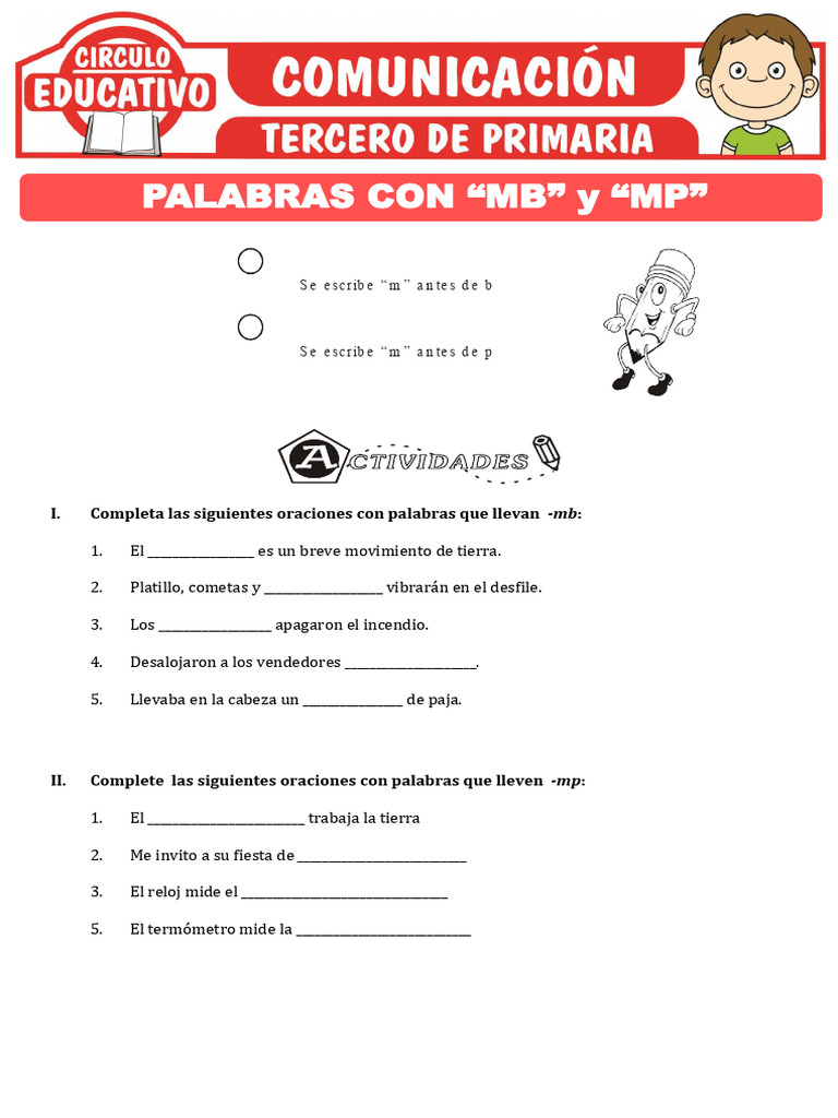 Palabras Con MP y MB | PDF