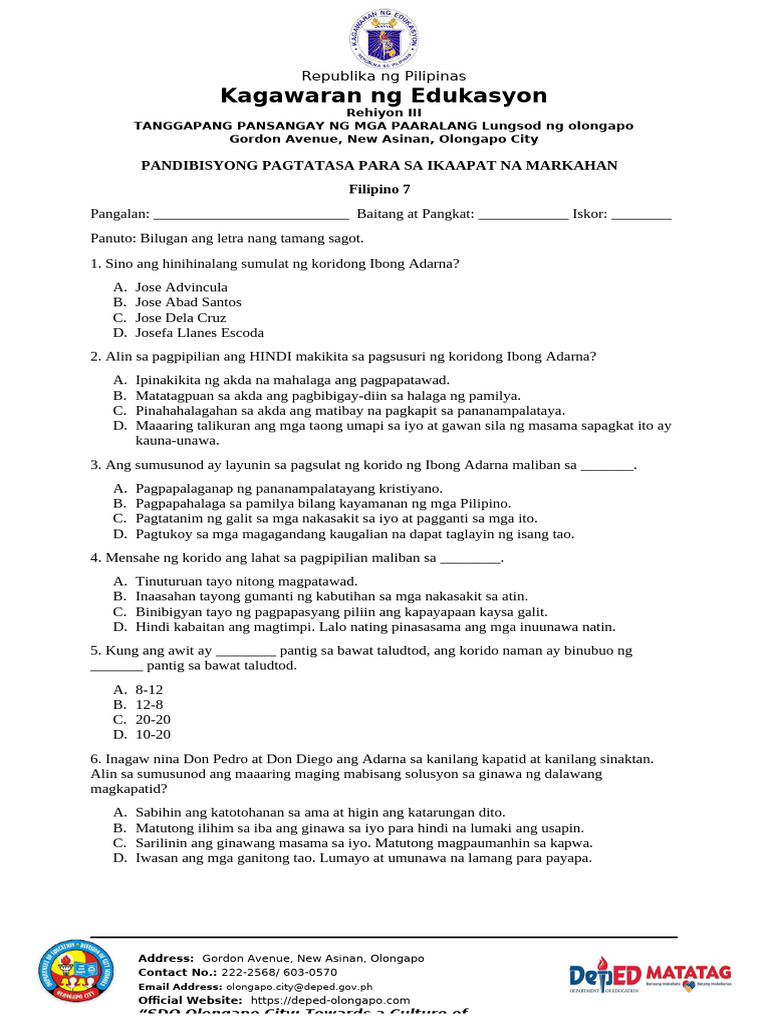 Filipino 7 | PDF