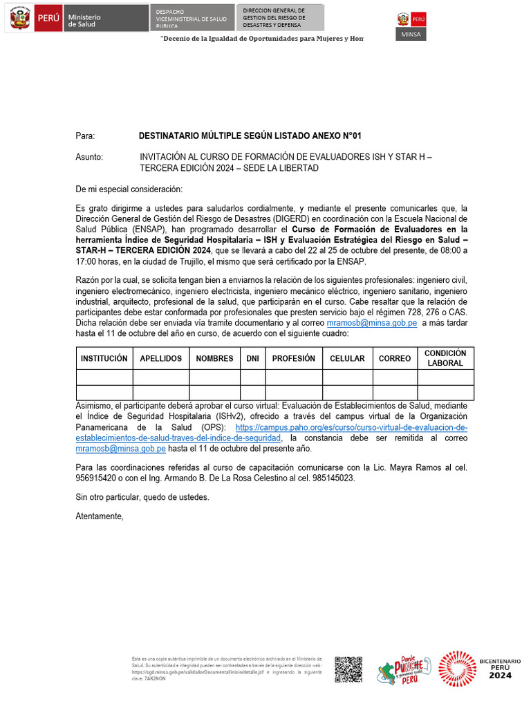 Curso de Evaluadores ISH y STAR-H 2024 | PDF | Ingeniería