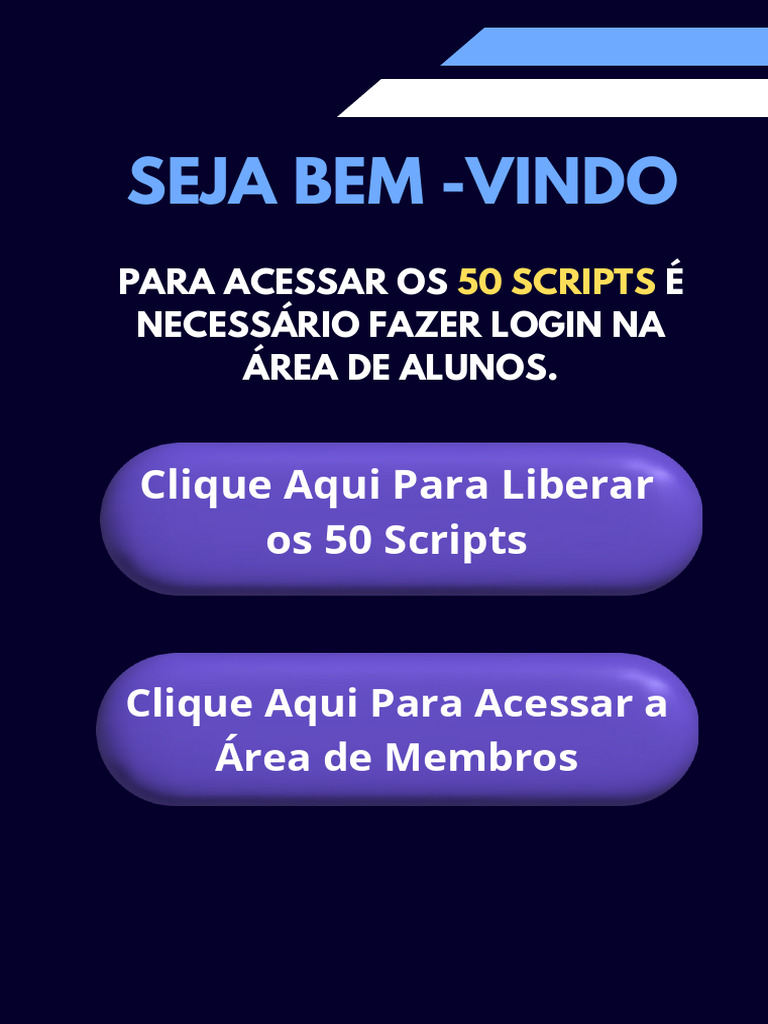 seja+bem+-+vindo+-+50+scripts | PDF