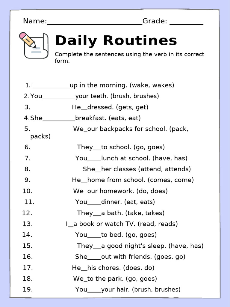 The Daily Routines 159380 | PDF