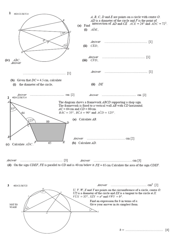 Circle Theorem | PDF