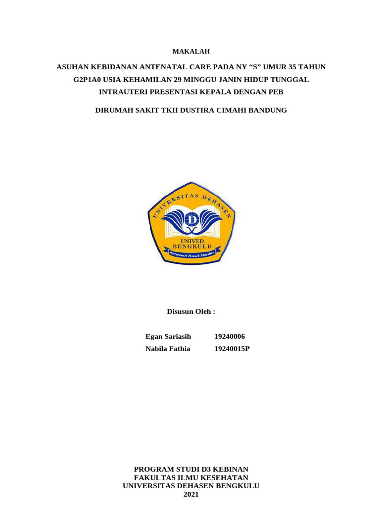 LAPORAN KASUS PEB (Egan, Nabila) | PDF