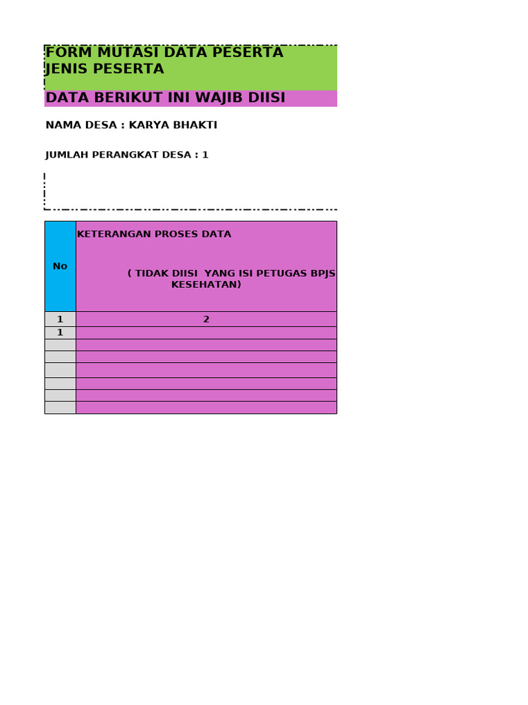 Edabu Form KP Desa | PDF