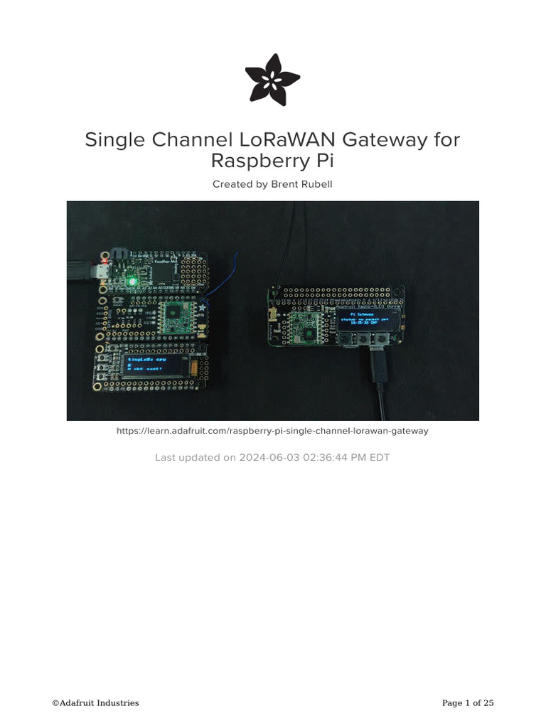 Raspberry Pi Single Channel Lorawan Gateway | PDF