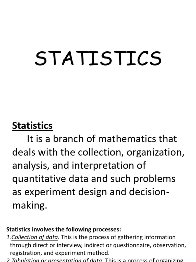Chapter 1 Introduction To Statistics | PDF