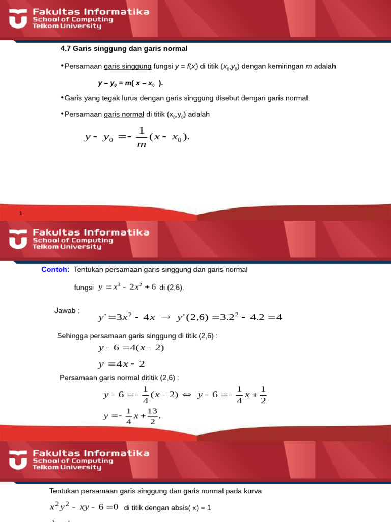 11a. Garis Singgung Dan Garis Normal-JDN | PDF