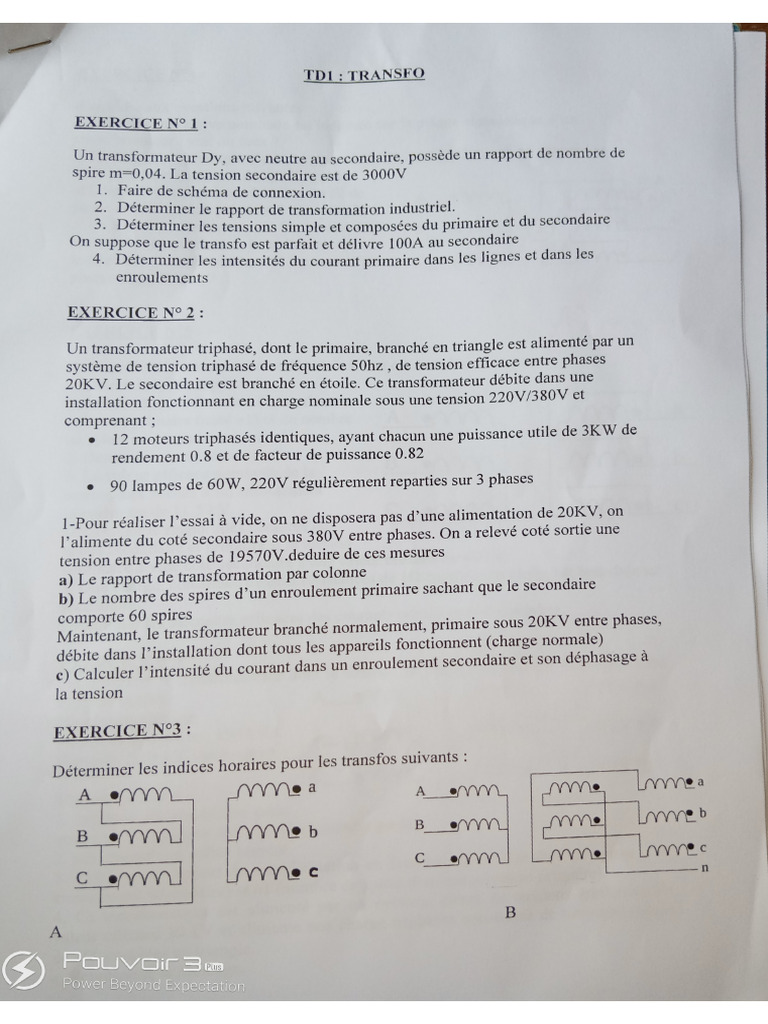 TD Transformateur Triphasé | PDF