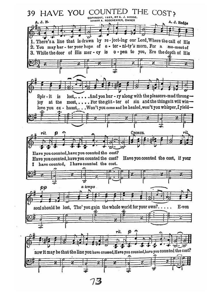 Have You Counted The Cost | PDF