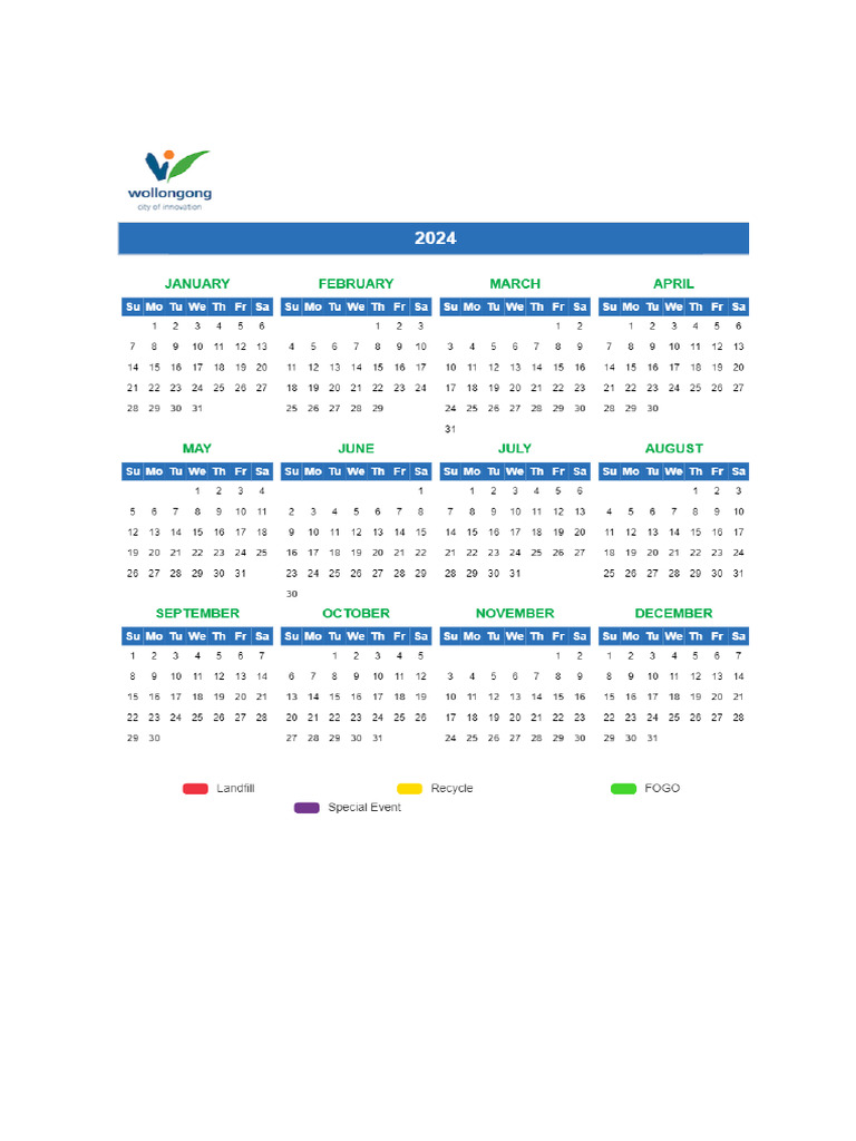 Waste Collection Calendar 2024 | PDF