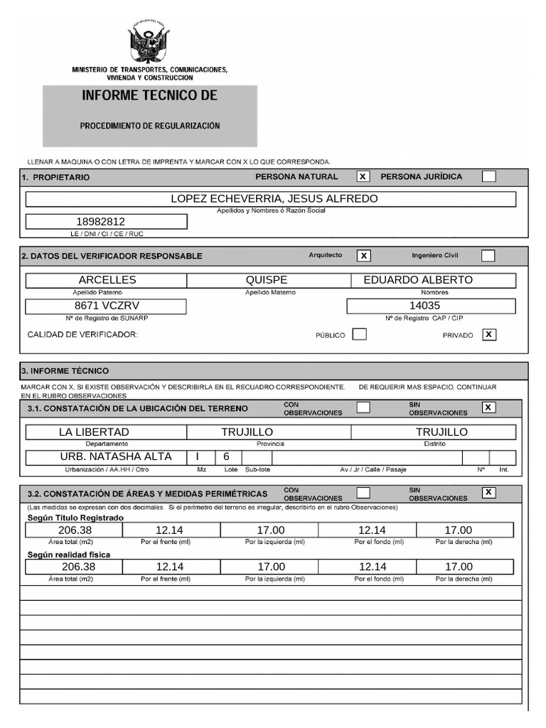 2305-2024 INF TEC Urb Natasha Alta MzI Lt6 | PDF