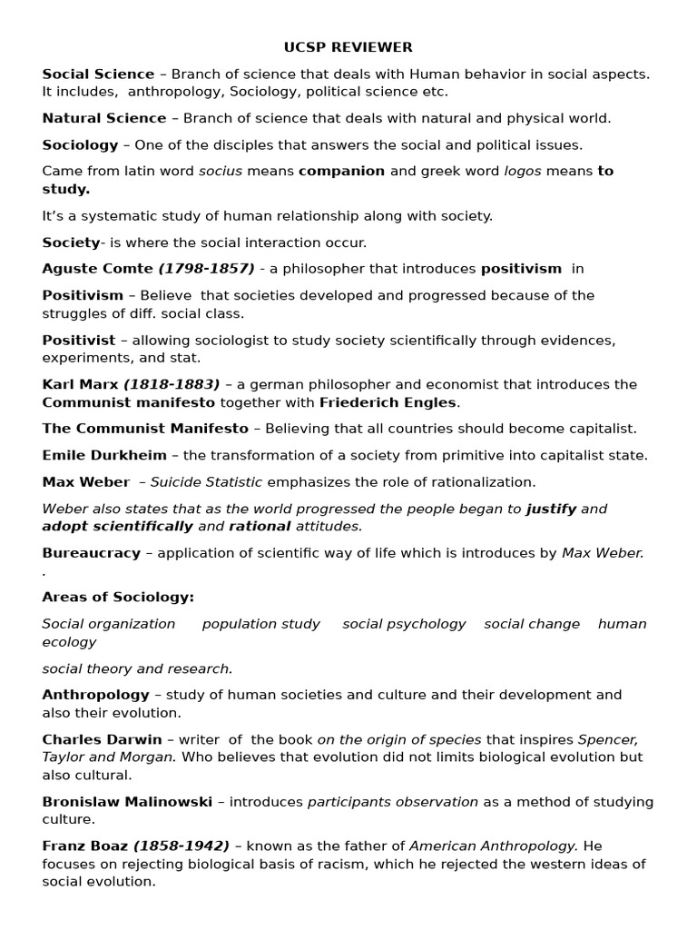 Ucsp reviewer updated | PDF
