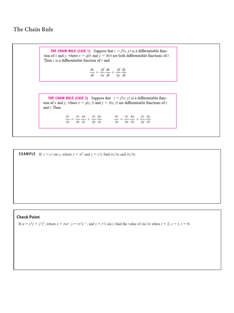 The Chain Rule Cont Note | PDF