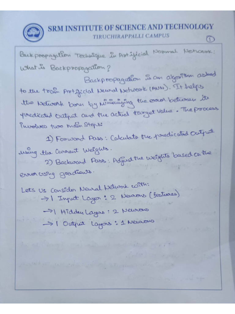 ANN Assignment 1 | PDF