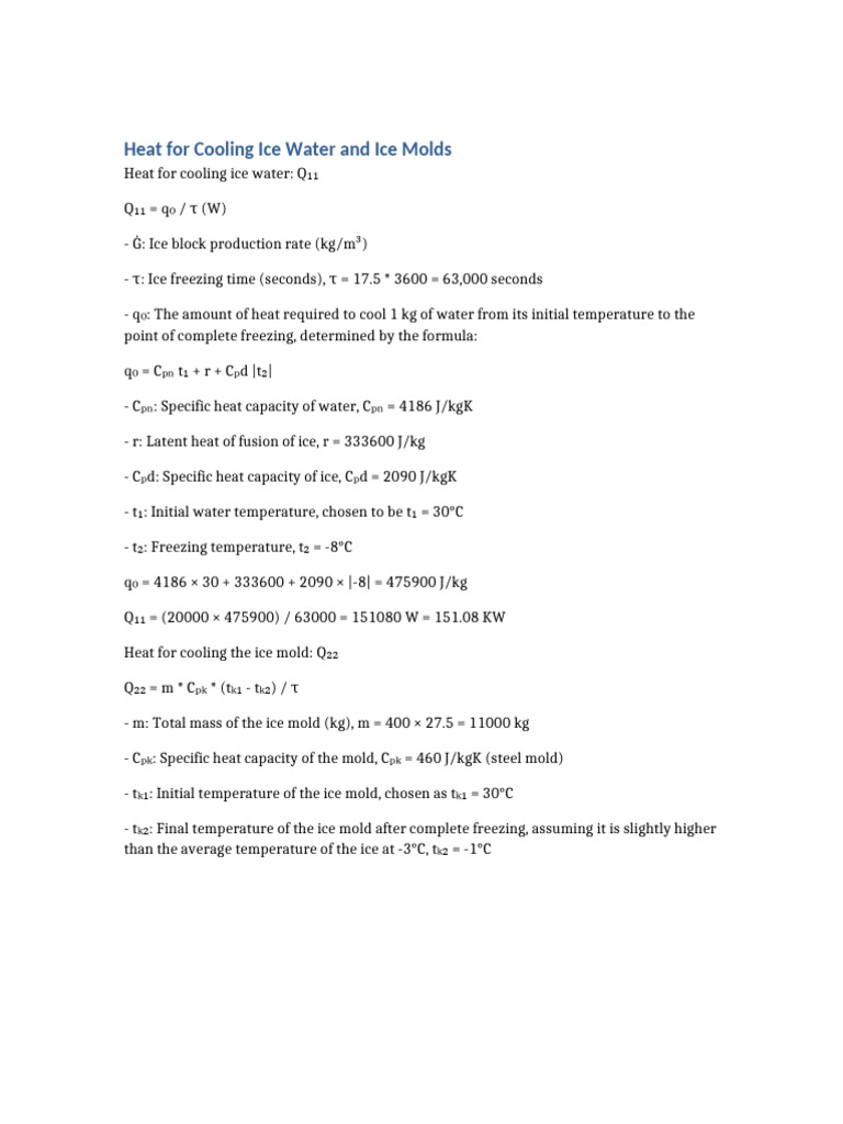 Heat Calculation | PDF