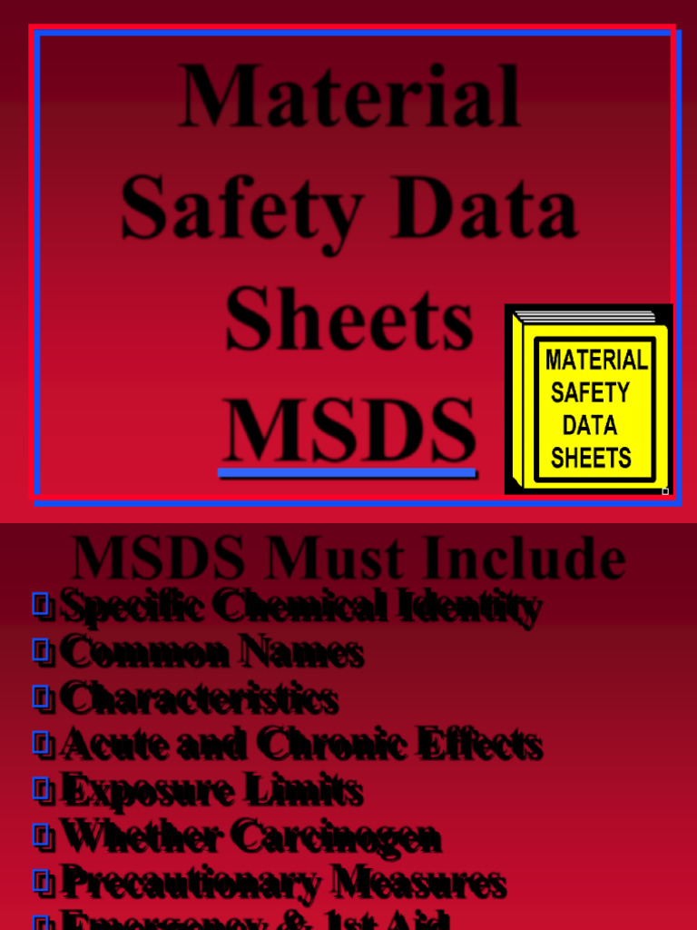 Material Safety Data Sheets | PDF