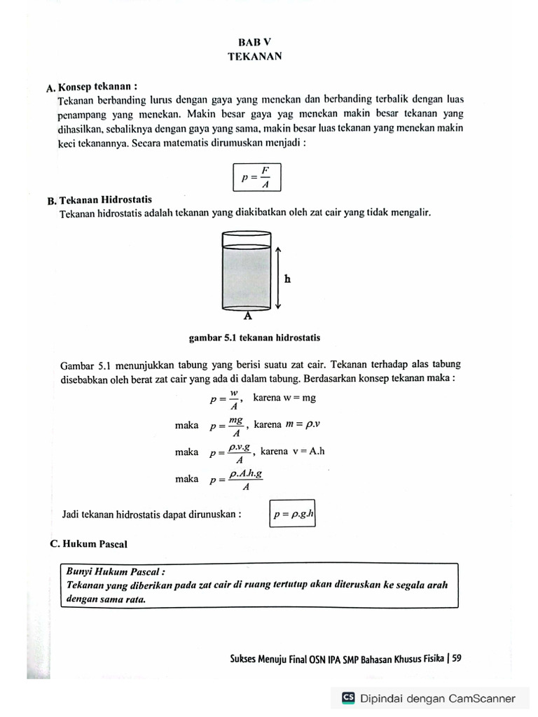 Bab 5 Tekanan | PDF