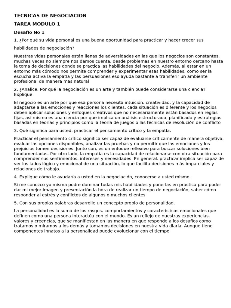 Tarea Modulo I | PDF