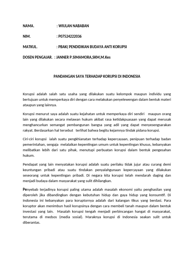 Tugas Pandangan PBAK | PDF