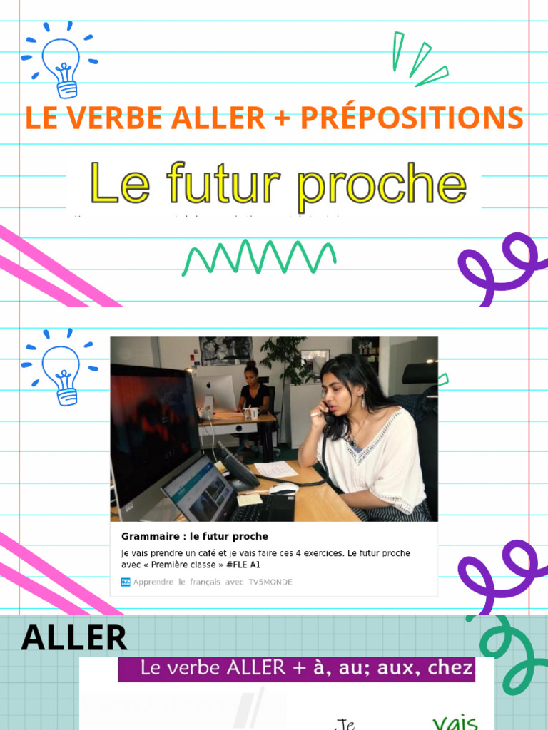 Futur Proche Et Le Verbe Aller | PDF