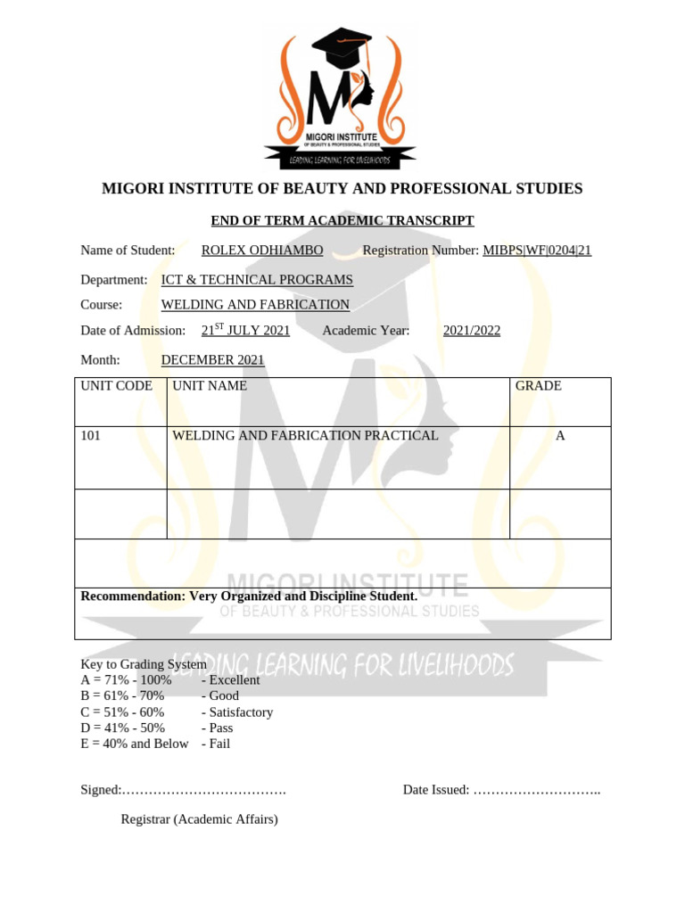 Welding Transcript | PDF