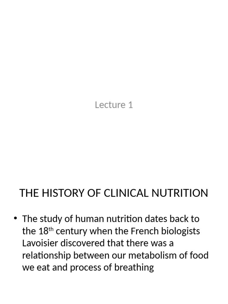 History To Nutrition | PDF | Nutrients | Wellness