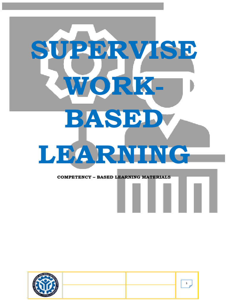 Module 3 Supervise Work Based Learning | PDF | Vocational Education ...