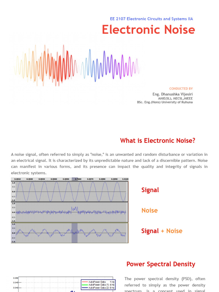 Lecture 10 - Electronic Noise | PDF