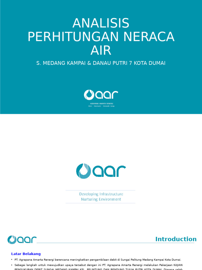 Kajian Neraca Air Dumai - AAR | PDF
