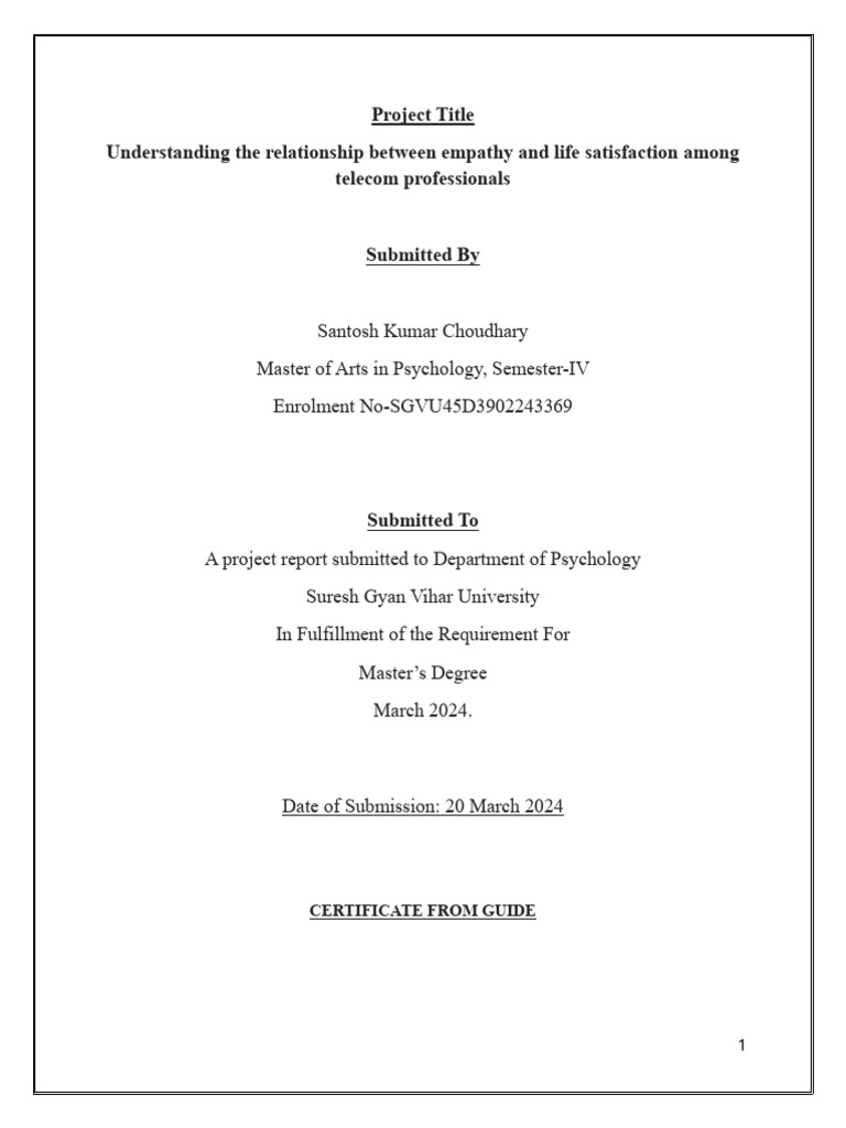 Project - Research Paper-PY 520-IVth Sem - Santosh Kumar Choudhary-SGVU45D3902243369 | PDF ...