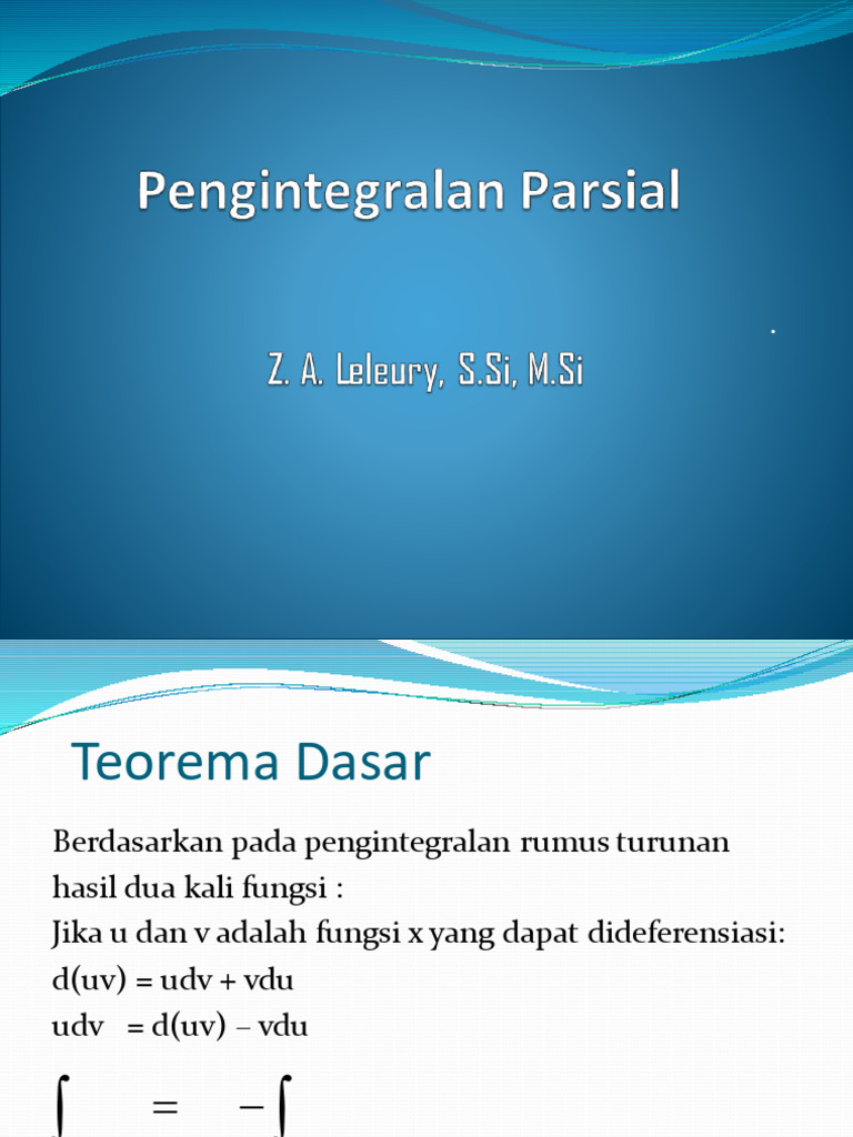 Integral Parsial | PDF