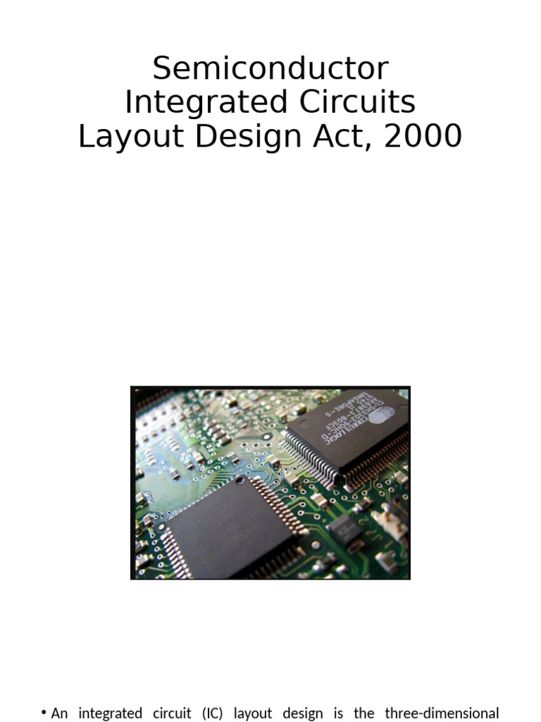 Semicondctor Integrated Circuits Layut Design Act, 2000 | PDF
