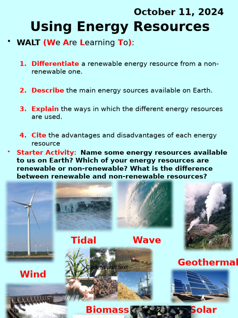 PPT9 Energy Resources | PDF