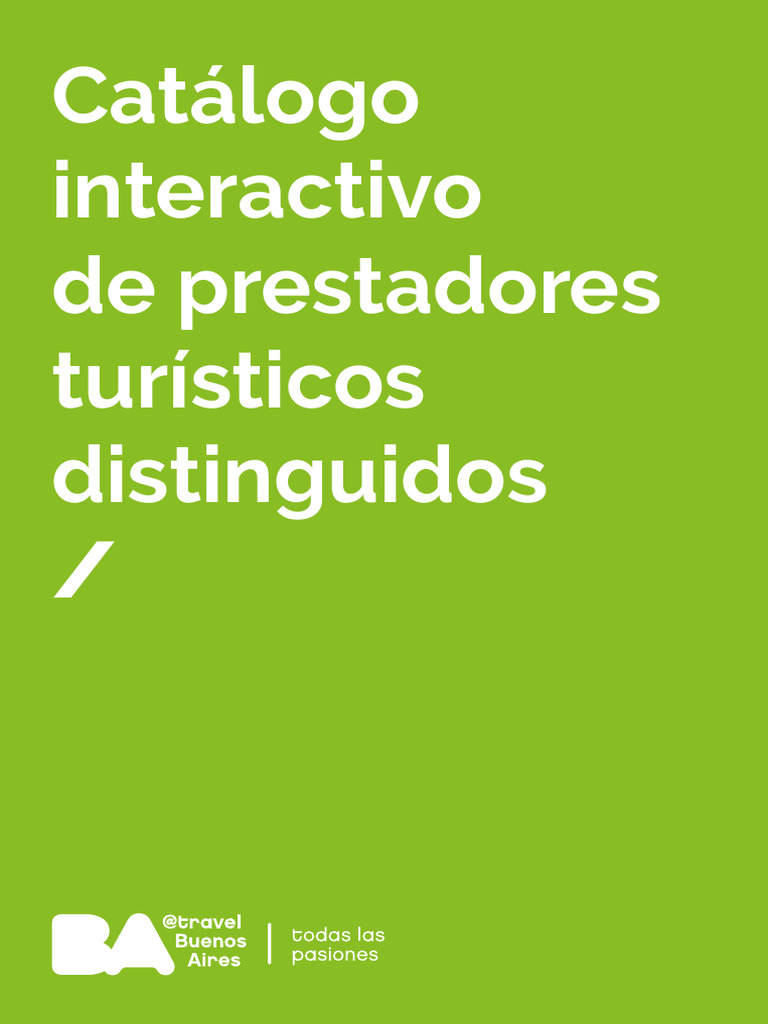 Catálogo Interactivo de Prestadores Turísticos | PDF