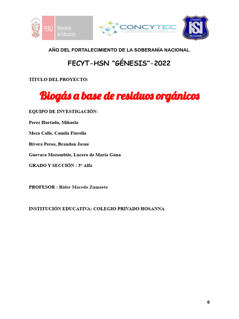 Mikaela, Camila, Brandon, Lucero-Proyecto-3ro Alfa | PDF